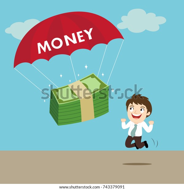 Good Luck Man Get Money Illustration Stock Vector (Royalty Free ...