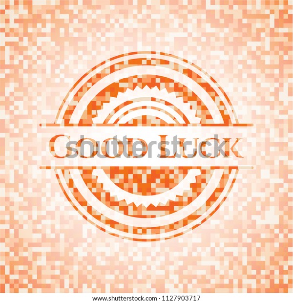 Good Luck Orange Mosaic Emblem Background 스톡 벡터(로열티 프리) 1127903717 ...