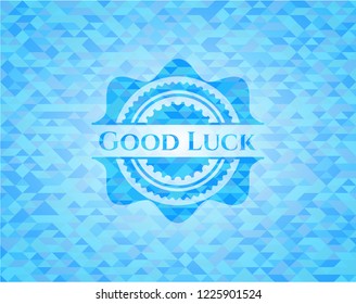 Good Luck Realistic Light Blue Emblem Stock Vector (Royalty Free ...