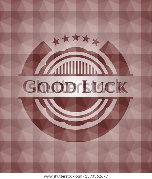 Good Luck Red Badge Geometric Pattern Stock Vector (Royalty Free ...