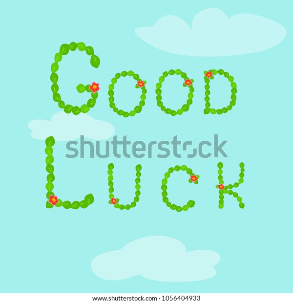 Good Luck Vector Illustration Letters Decorated Stock Vector (Royalty ...