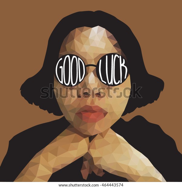 Good Luck Women Polygon Stock Vector (Royalty Free) 464443574 ...