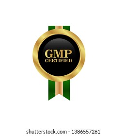 Good Manufacturing Practice Gmp Certifiedgold Emblem Stock Vector ...