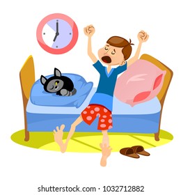 171 ilustraciones de Boy getting up bed morning - Ilustraciones ...
