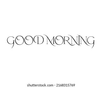 Good Morning Handmade Calligraphy Vector Illustration Stock Vector ...