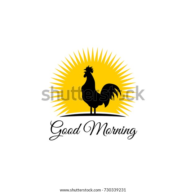 Good Morning Rooster Stock Vector (Royalty Free) 730339231