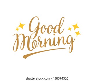 Good Morning Typography Typographic Creative Writing Stock Vector ...