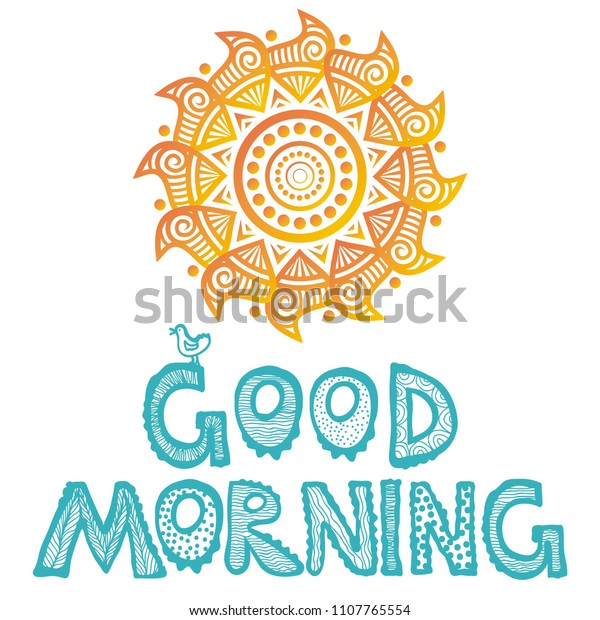 Good Morning Vector Illustration Stock Vector (Royalty Free) 1107765554 ...