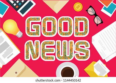 Good News Concept Vector Design Stock Vector (Royalty Free) 1144450142 ...