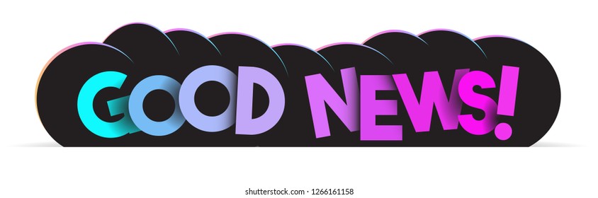 Good News Vector Colorful Text Stock Vector (Royalty Free) 1266161158 ...