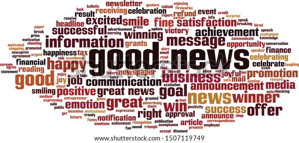 Good News Word Cloud Concept Collage Stock Vector (Royalty Free ...