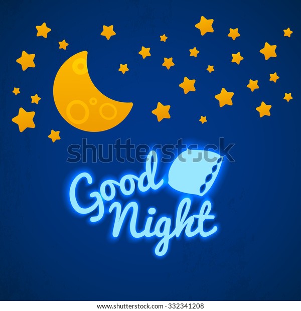 Good Night Bed Time Illustration Children Stock Vector (Royalty Free ...