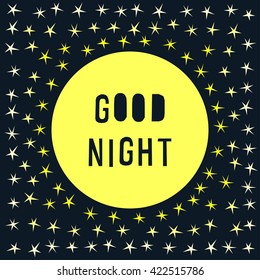 Good Night Card Template Stock Vector (Royalty Free) 422515786 ...