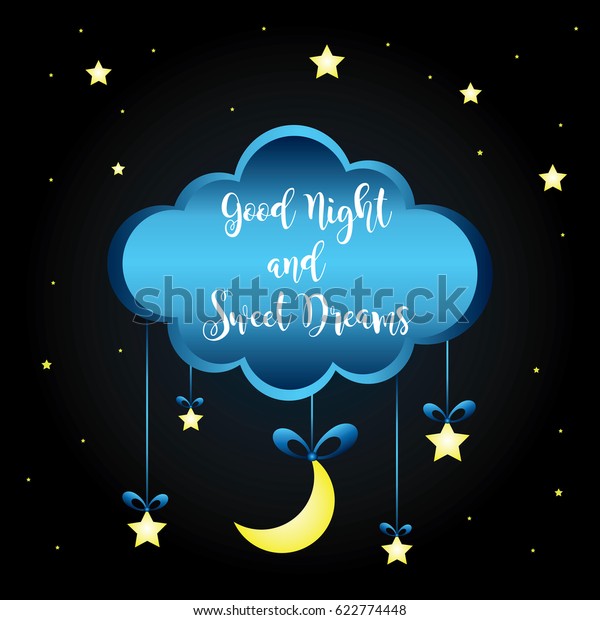 Good Night Illustration Vector Design Stok Vektör (Telifsiz) 622774448 ...