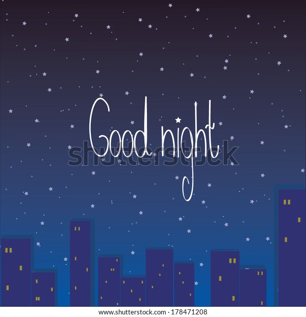 Good Night Letter Stock Vector (Royalty Free) 178471208
