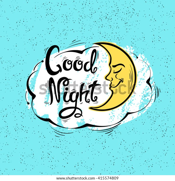 Good Night Letters Handdrawn Style Vector Stock Vector (Royalty Free ...
