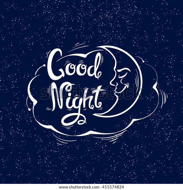 Good Night Letters Handdrawn Style Vector Stock Vector (Royalty Free ...