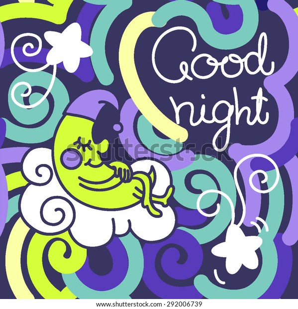 Good Night Print Stock Vector (Royalty Free) 292006739 | Shutterstock
