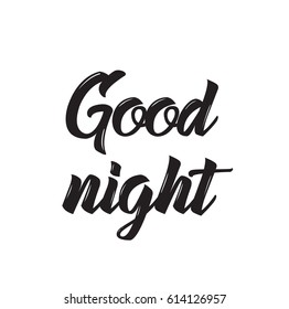 Good Night Text Design Vector Calligraphy: vector de stock (libre de ...