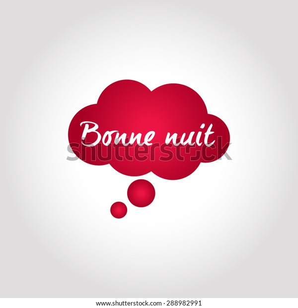 Good Night Vector French Speak Bonne Stock Vector (Royalty Free ...