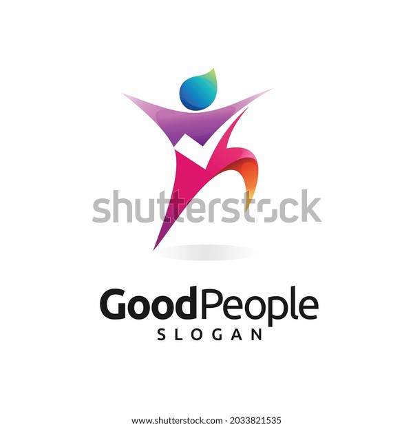 Good People Logo Check Mark Concept: เวกเตอร์สต็อก (ปลอดค่าลิขสิทธิ์ ...