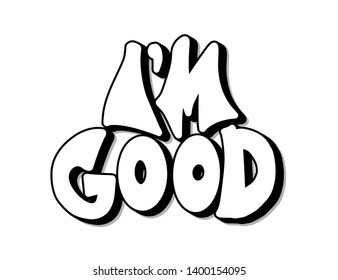 Good Phrase Text Element Isolated On Stock Vector (Royalty Free ...