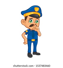Police Officer Thinking
