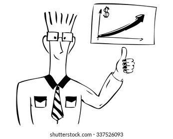 Good Response Business Development Drawing Sketch Stock Vector (Royalty ...