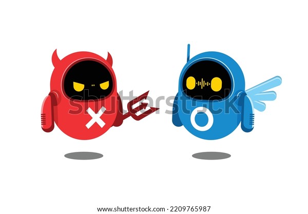Good Robot Bad Robot Illustration Stock Vector (Royalty Free ...