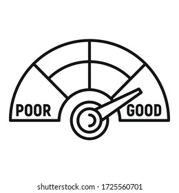 Good Scale Score Icon Outline Good Stock Vector (Royalty Free ...