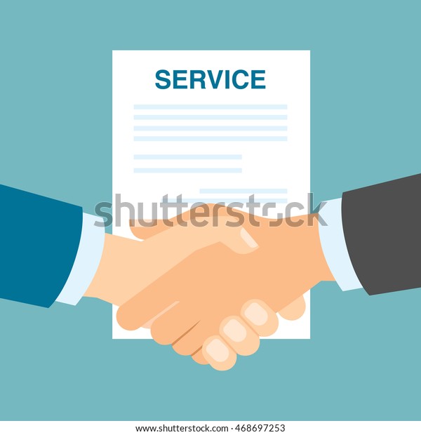 Good Service Handshake Approving Good Service Stock Vector (Royalty ...