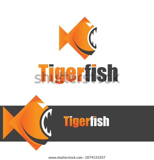 Good Simple Orange Fish Logo Design Stock Vector (Royalty Free ...