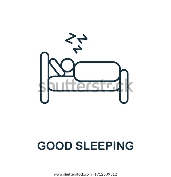 Good Sleeping Icon Simple Illustration Biohacking Stock Vector (Royalty ...
