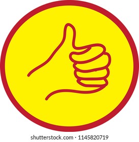 Good Symbol Yellow Red Colour Stock Vector (Royalty Free) 1145820719 ...