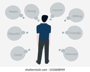 Good Thoughts Need Grow Positive Thinking Stock Vector (Royalty Free ...