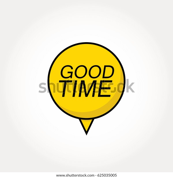 Good Time Sign Label Corner Design Stock Vector (Royalty Free ...