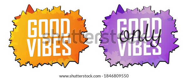 Good Vibes Banner Design Template Vector Stock Vector (Royalty Free ...