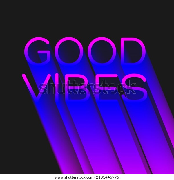 Good Vibes Simple Design Concept Stock Vector (Royalty Free) 2181446975 ...