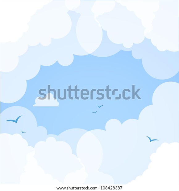 Good Weather Background Blue Sky Clouds Stock Vector (Royalty Free ...