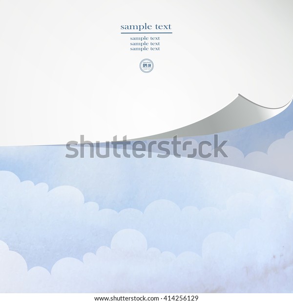 Good Weather Background Blue Sky Clouds Stock Vector (Royalty Free ...