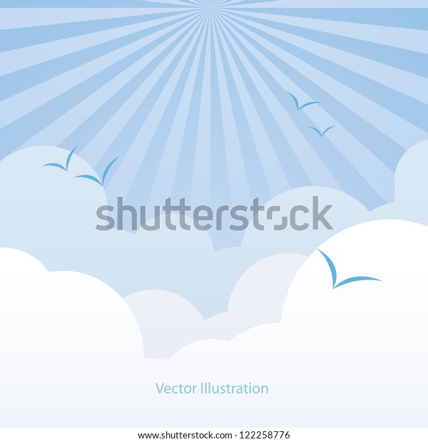 Good Weather Background Ray Burst Day Stock Vector (Royalty Free ...