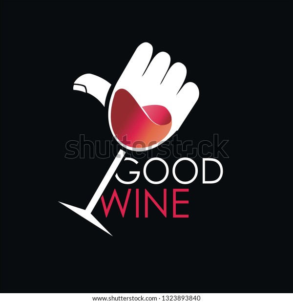 Good Wine Logo Design Thumb Symbol Stock Vector (Royalty Free ...