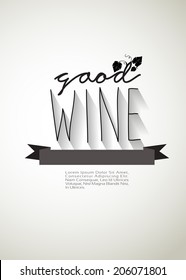Good Wine Typo Vector Eps 10 Stock Vector (Royalty Free) 206071801 ...