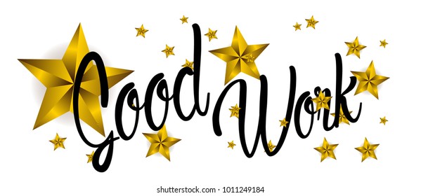 Good Work Beautiful Greeting Card Stock Vector (Royalty Free) 1011249184