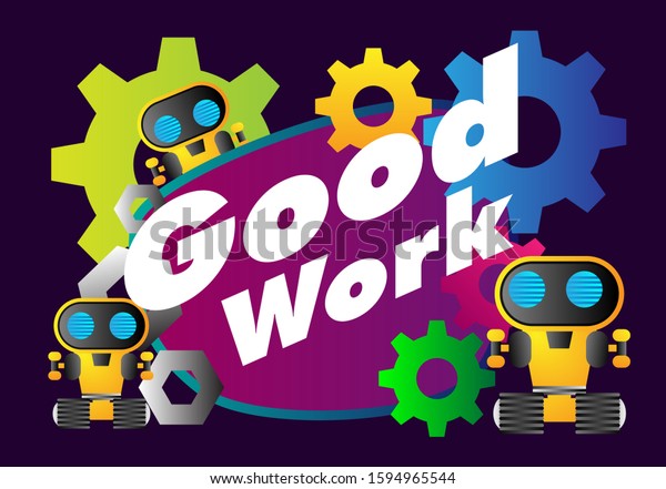 Good Work Beautiful Greeting Card Background Stock Vector (Royalty Free ...