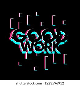 Good Work Creative Greeting Card Label Stock Vector (Royalty Free ...