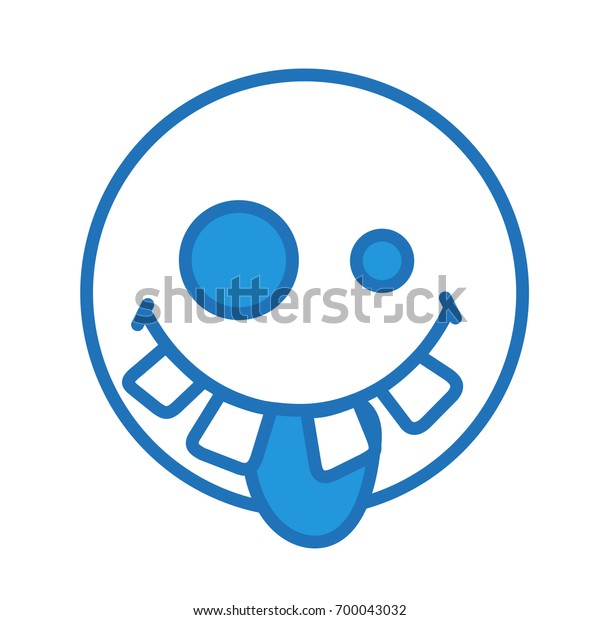 Goofy Smiling Guy Crooked Teeth Differently 库存矢量图（免版税）700043032 ...