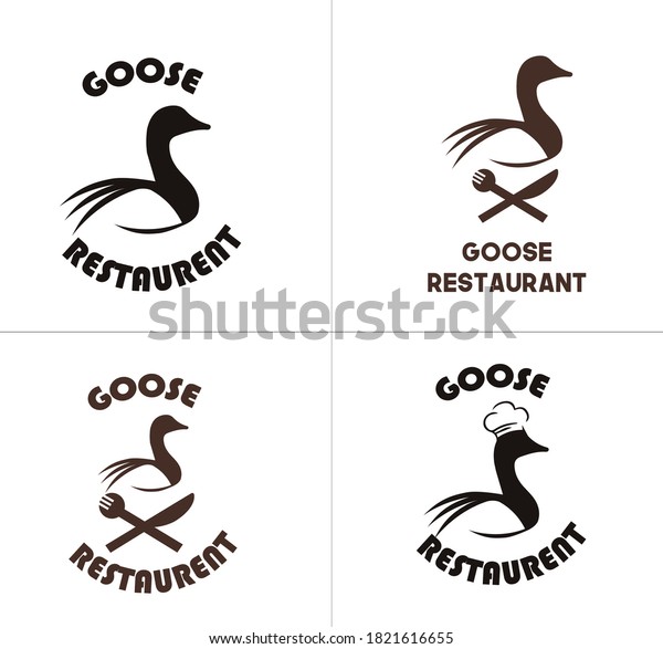 Goose Duck Restaurant Logo Pack Food Stock Vector (Royalty Free ...