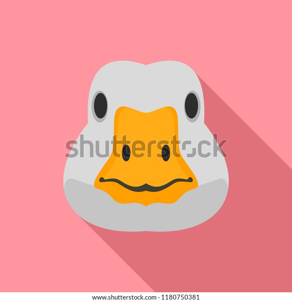 Goose Head Icon Flat Illustration Goose: Stock-Vektorgrafik (Lizenzfrei ...