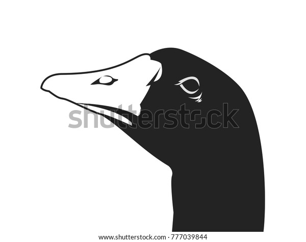 Goose Head Illustration On White Background Stock Vector (Royalty Free ...